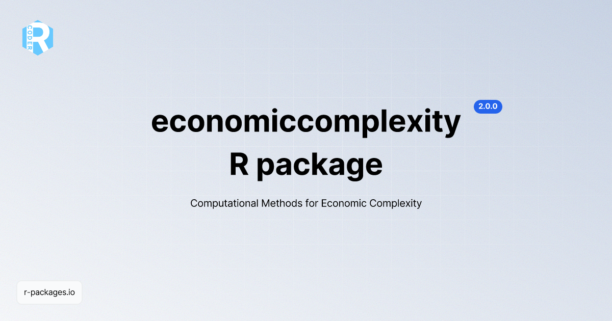 economiccomplexity R package [Documentation] | R PACKAGES