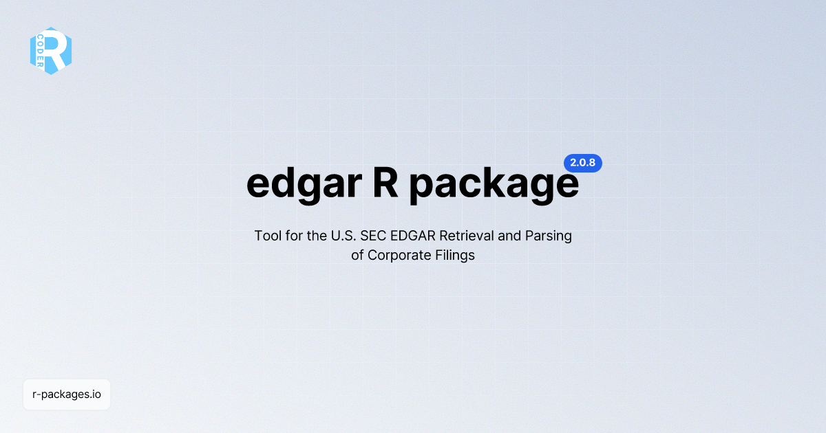 edgar R package [Documentation] | R PACKAGES
