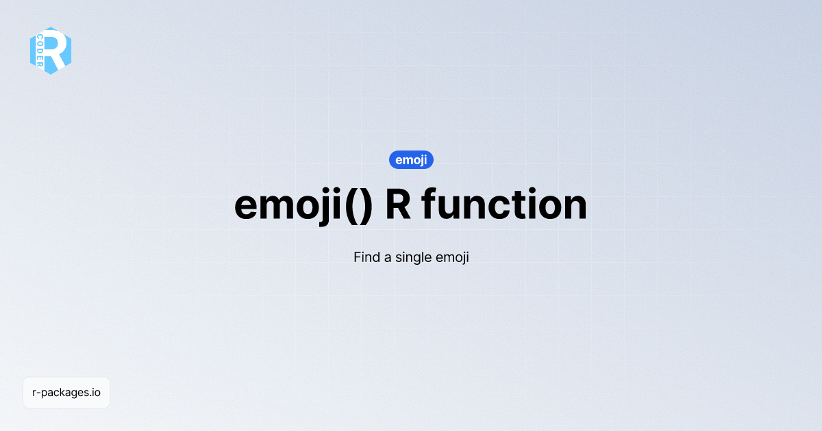 emoji() R function from [emoji] | R PACKAGES