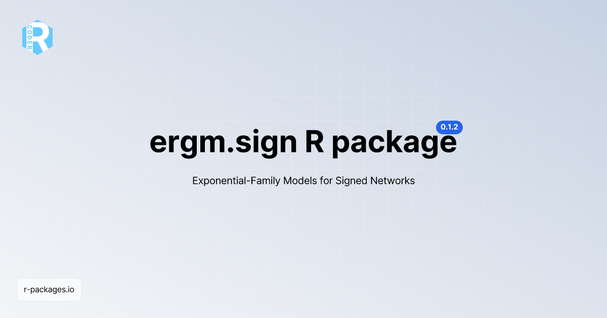ergm.sign R package [Documentation] | R PACKAGES