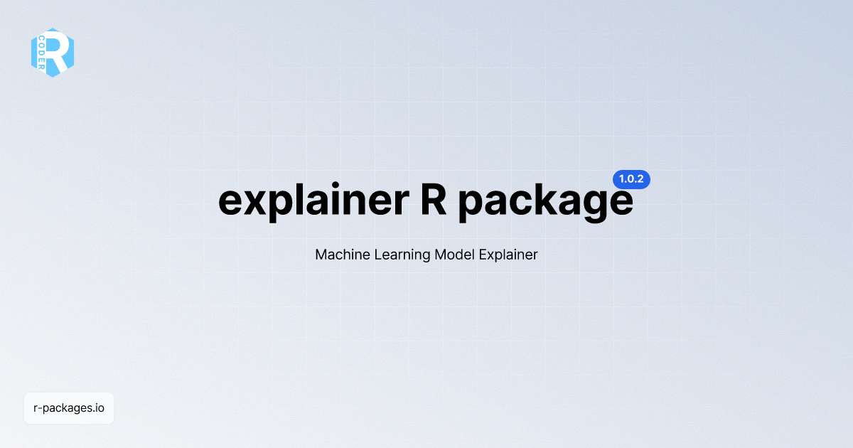 explainer R package [Documentation] | R PACKAGES