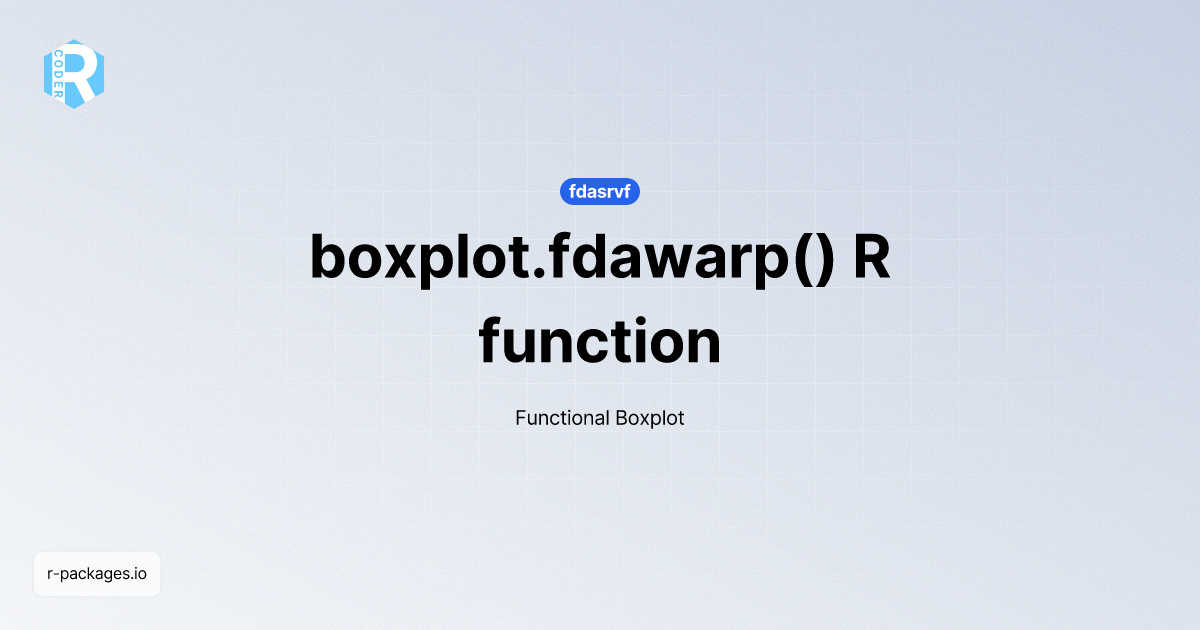 boxplot.fdawarp() R function from [fdasrvf] | R PACKAGES