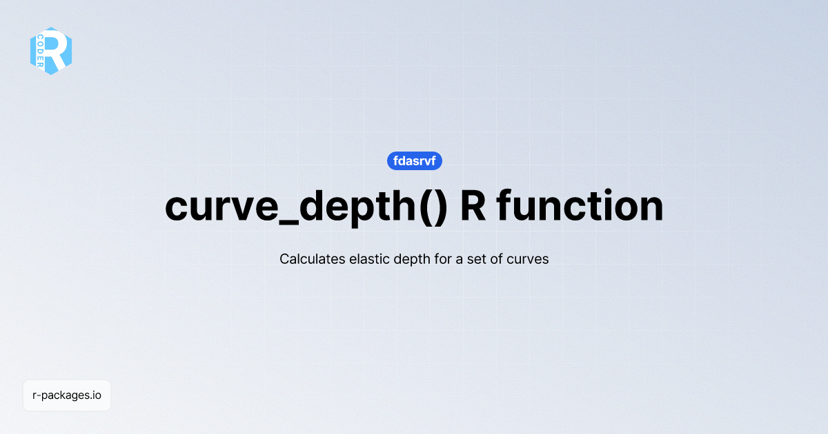 curve_depth() R function from [fdasrvf] | R PACKAGES