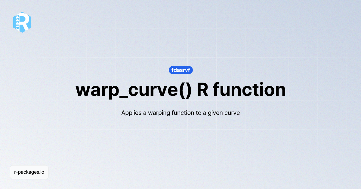 warp_curve() R function from [fdasrvf] | R PACKAGES