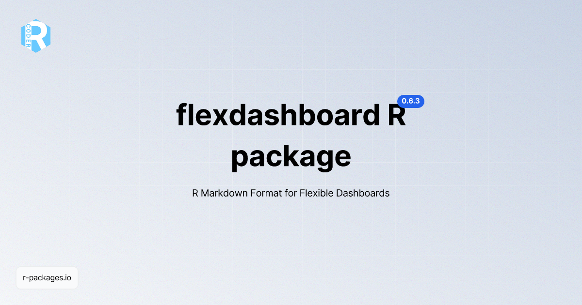flexdashboard R package [Documentation] | R PACKAGES