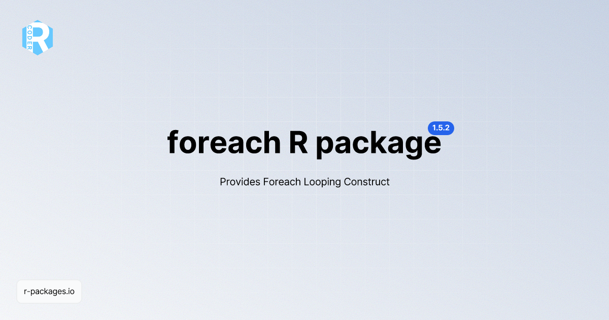 foreach R package [Documentation] | R PACKAGES