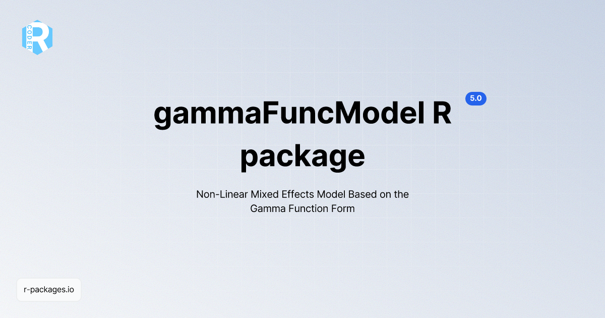 gammaFuncModel R package [Documentation] | R PACKAGES