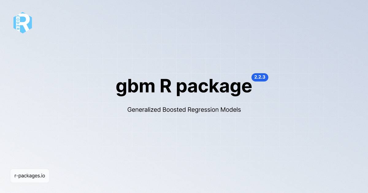 gbm R package [Documentation] | R PACKAGES