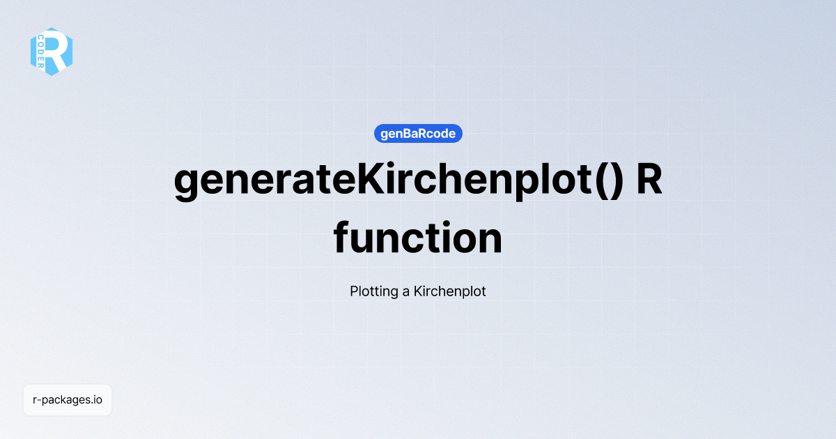 generateKirchenplot() R function from [genBaRcode] | R PACKAGES