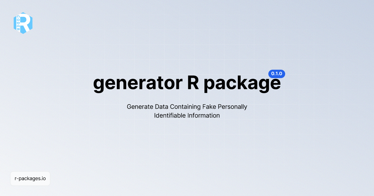 generator R package [Documentation] | R PACKAGES