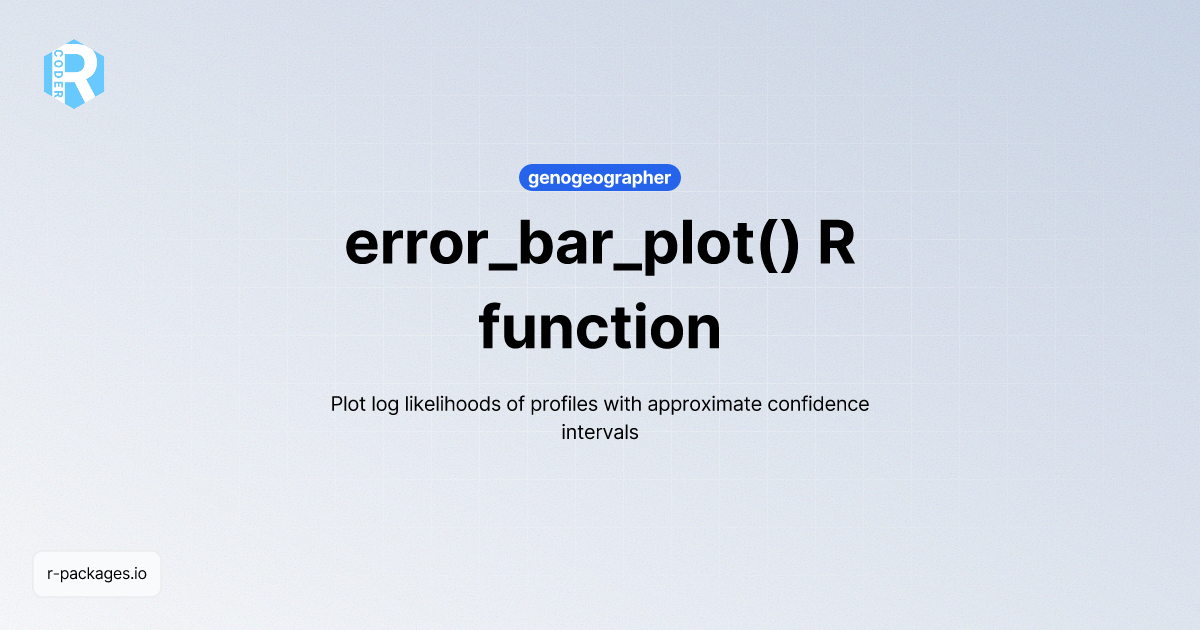 error_bar_plot() R function from [genogeographer] | R PACKAGES