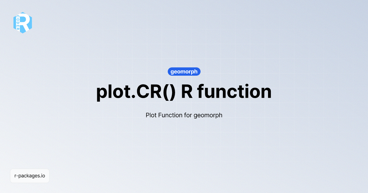 plot.CR() R function from [geomorph] | R PACKAGES