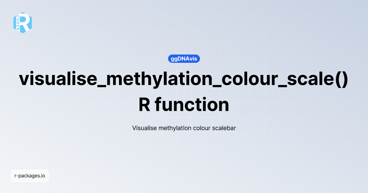 visualise_methylation_colour_scale() R function from [ggDNAvis] | R PACKAGES