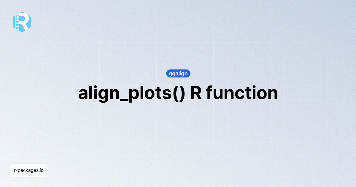align_plots() R function from [ggalign] | R PACKAGES