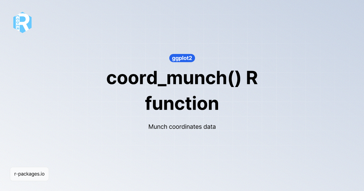 coord_munch() R function from [ggplot2] | R PACKAGES