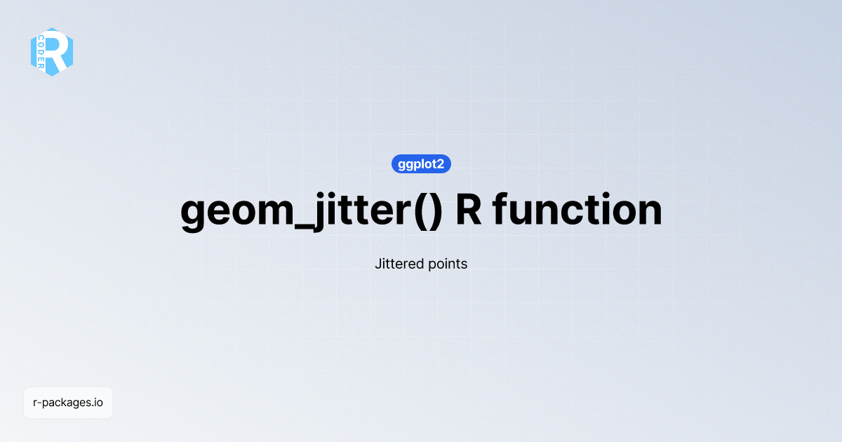 geom_jitter() R function from [ggplot2] | R PACKAGES