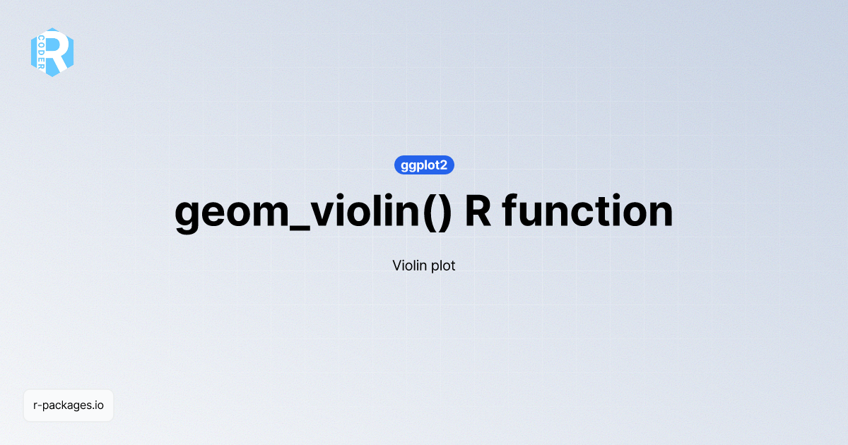 geom_violin() R function from [ggplot2] | R PACKAGES