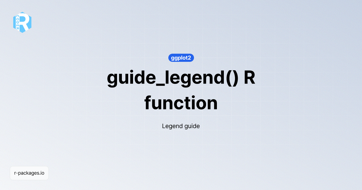 guide_legend() R function from [ggplot2] | R PACKAGES
