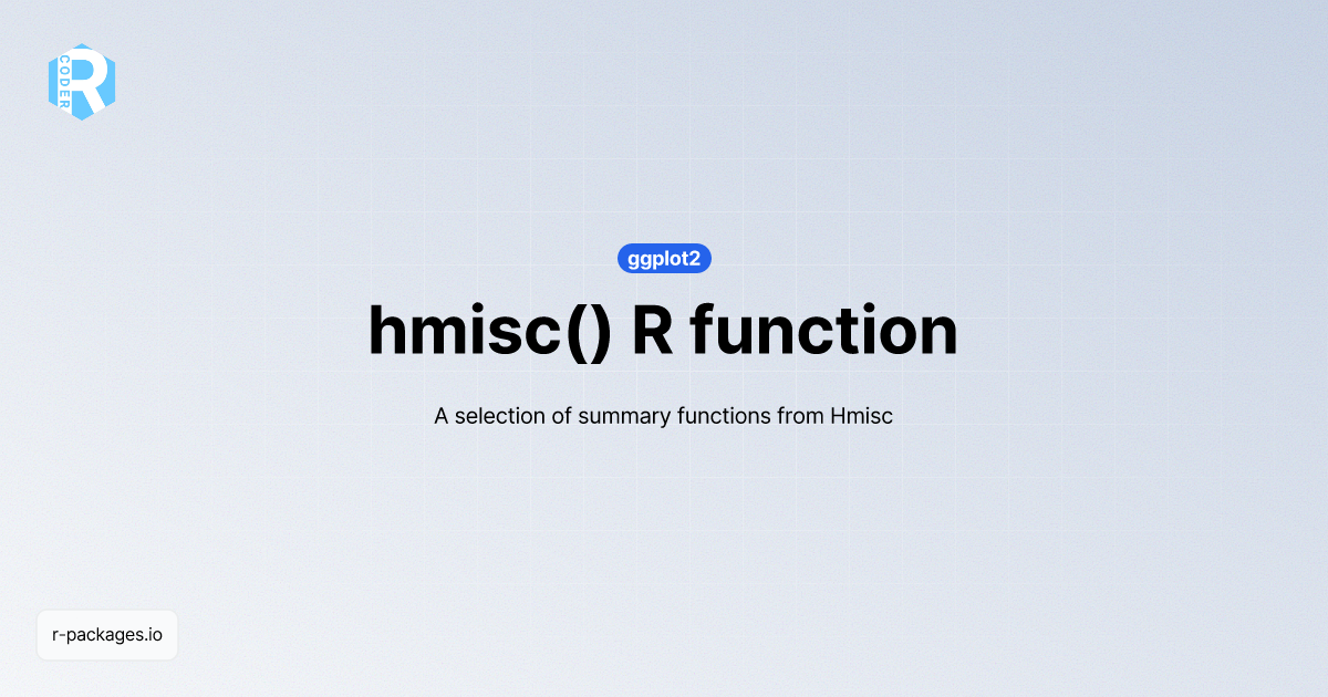hmisc() R function from [ggplot2] | R PACKAGES