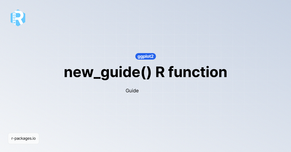 Newguide R Function From Ggplot2 R Packages