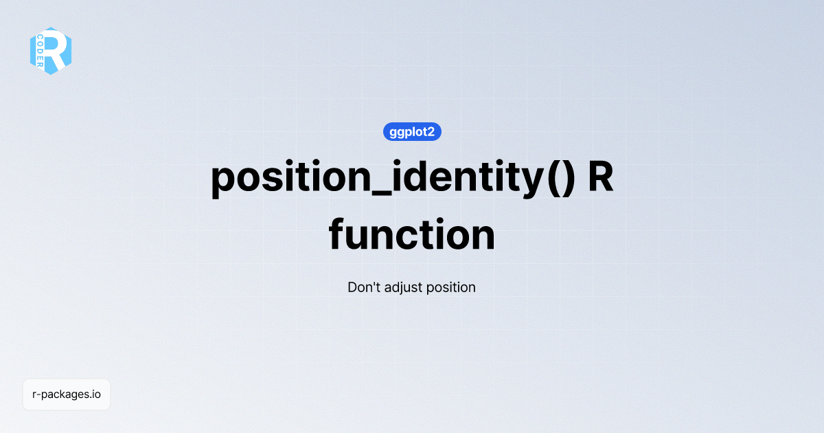 position_identity() R function from [ggplot2] | R PACKAGES