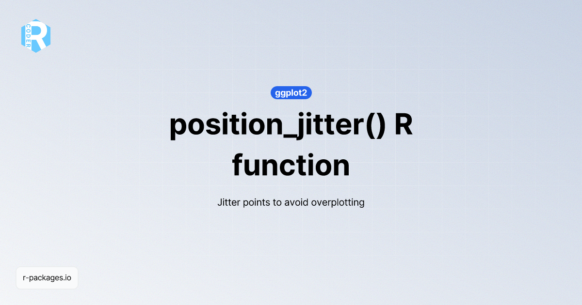 Positionjitter R Function From Ggplot2 R Packages