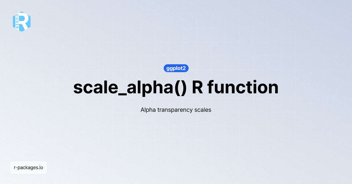 scale_alpha() R function from [ggplot2] | R PACKAGES