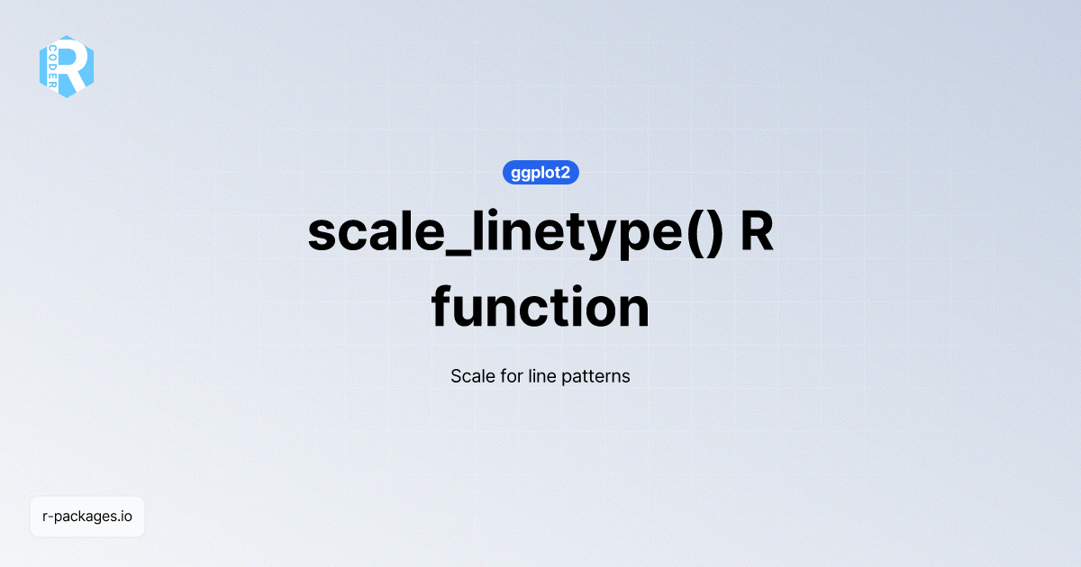 scale_linetype() R function from [ggplot2] | R PACKAGES
