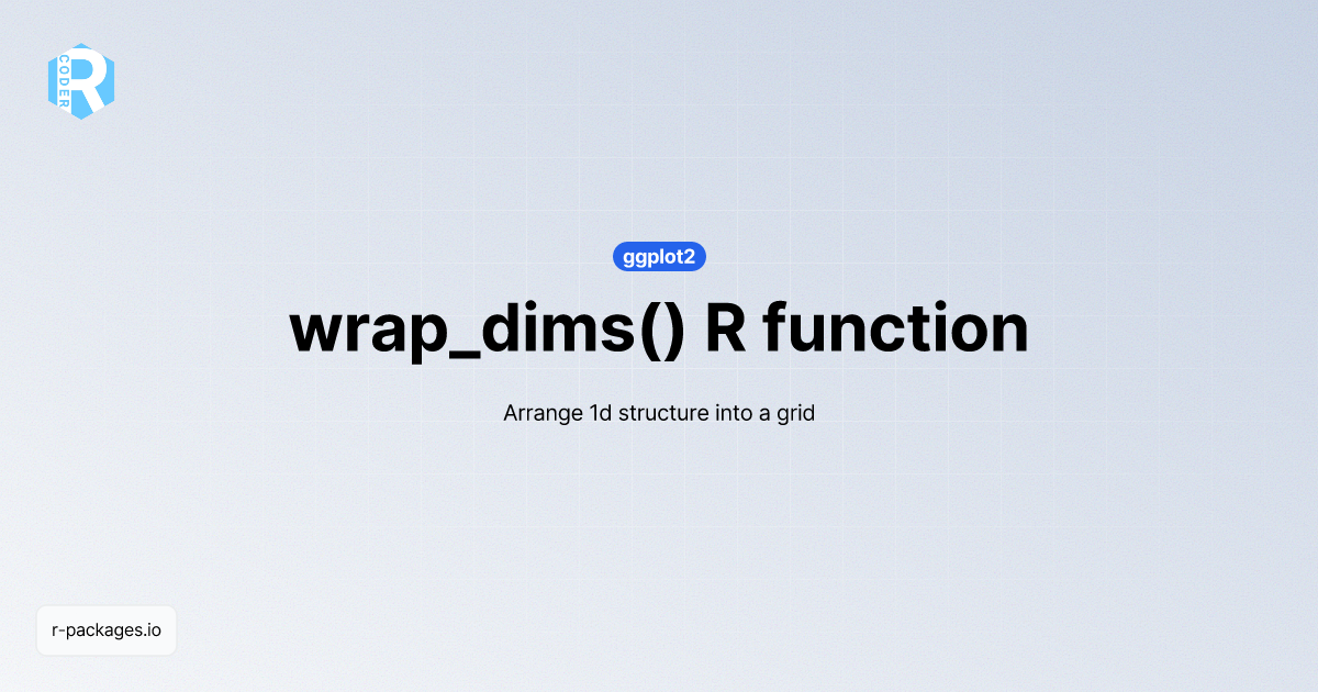 wrap_dims() R function from [ggplot2] | R PACKAGES