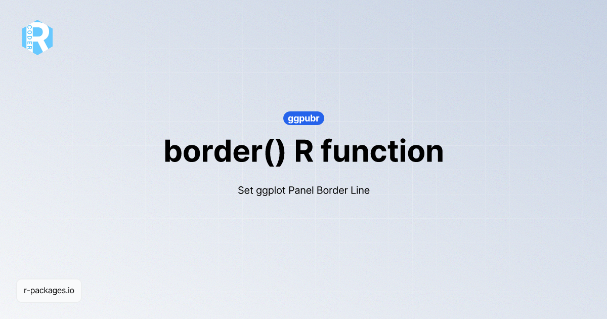 border() R function from [ggpubr] | R PACKAGES