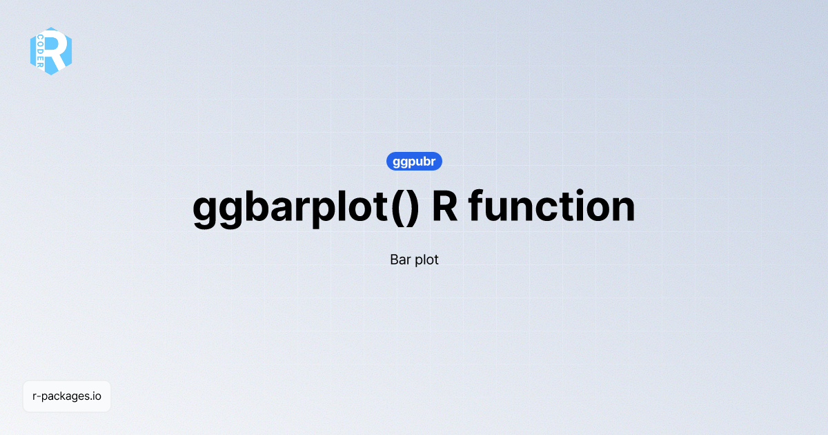 ggbarplot() R function from [ggpubr] | R PACKAGES