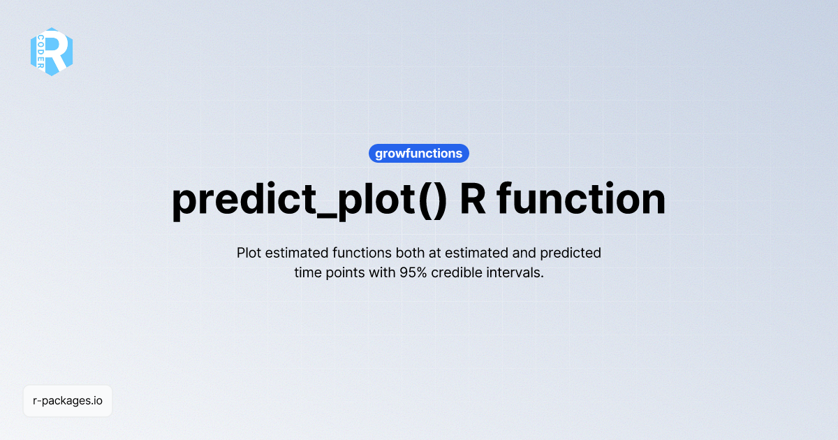 predict_plot() R function from [growfunctions] | R PACKAGES