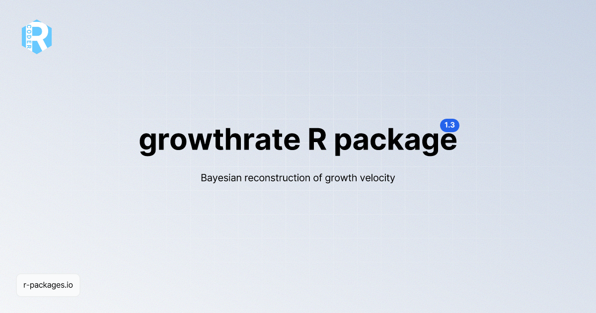 growthrate R package [Documentation] | R PACKAGES