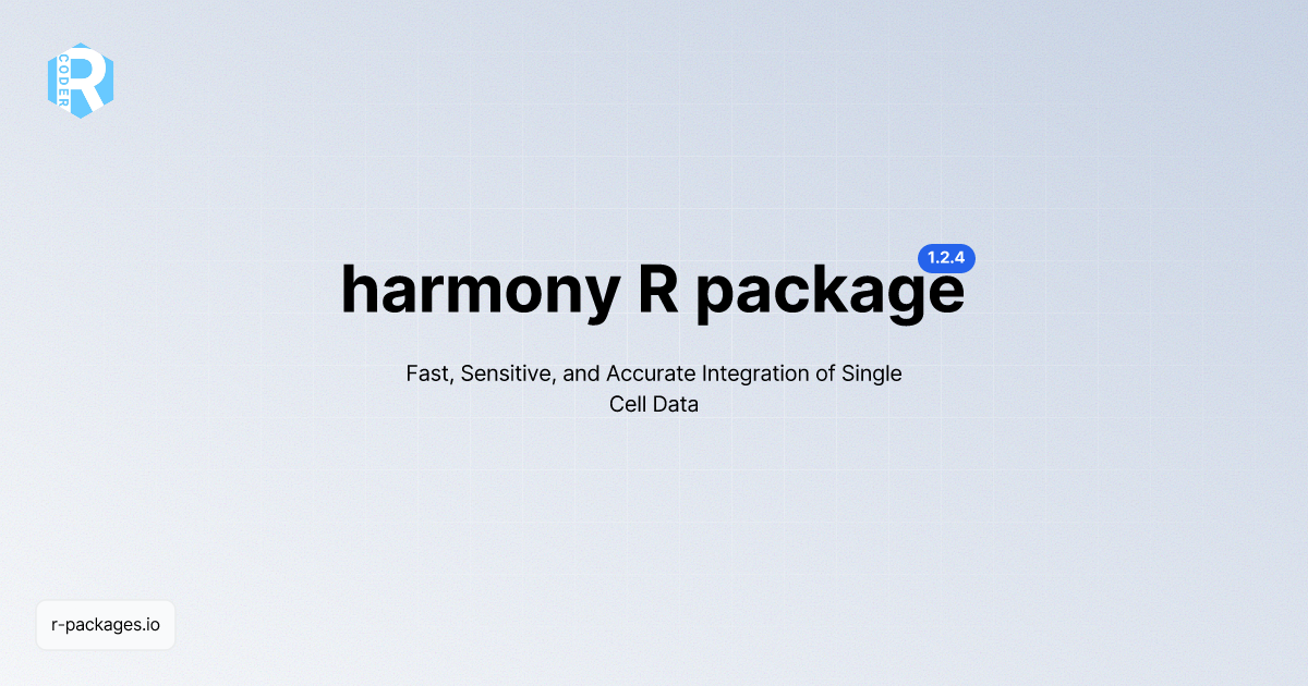 harmony R package [Documentation] | R PACKAGES
