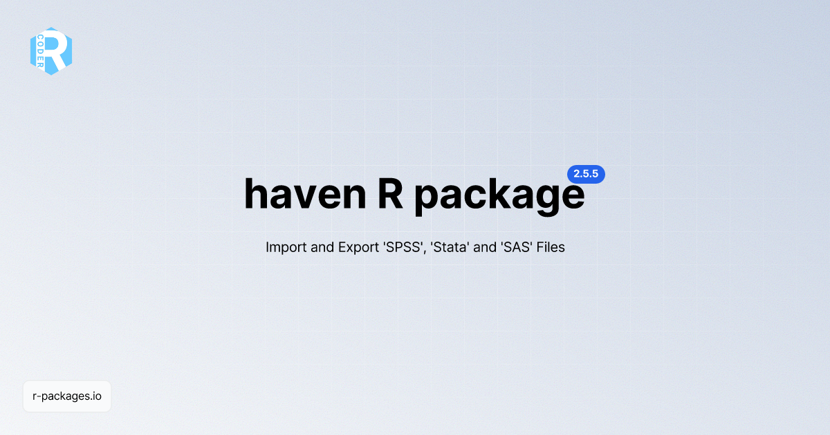haven R package [Documentation] | R PACKAGES