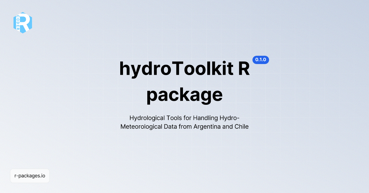 hydroToolkit R package [Documentation] | R PACKAGES