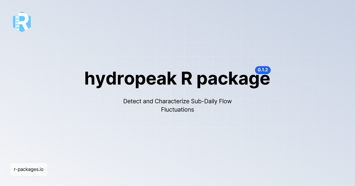 hydropeak R package [Documentation] | R PACKAGES