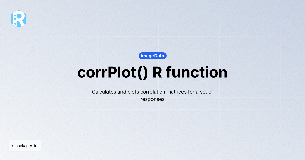 corrPlot() R function from [imageData] | R PACKAGES