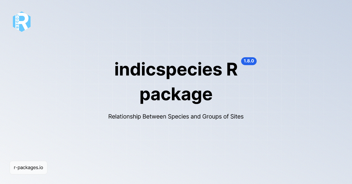 indicspecies R package [Documentation] | R PACKAGES