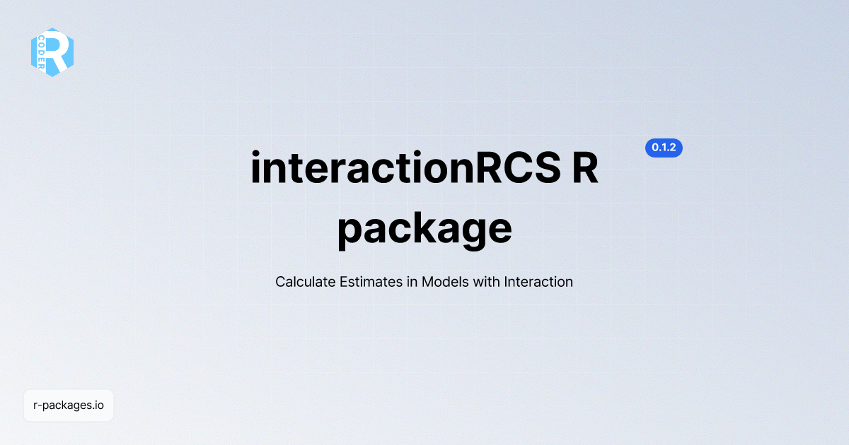 interactionRCS R package [Documentation] | R PACKAGES