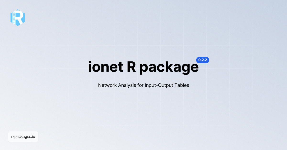 ionet R package [Documentation] | R PACKAGES