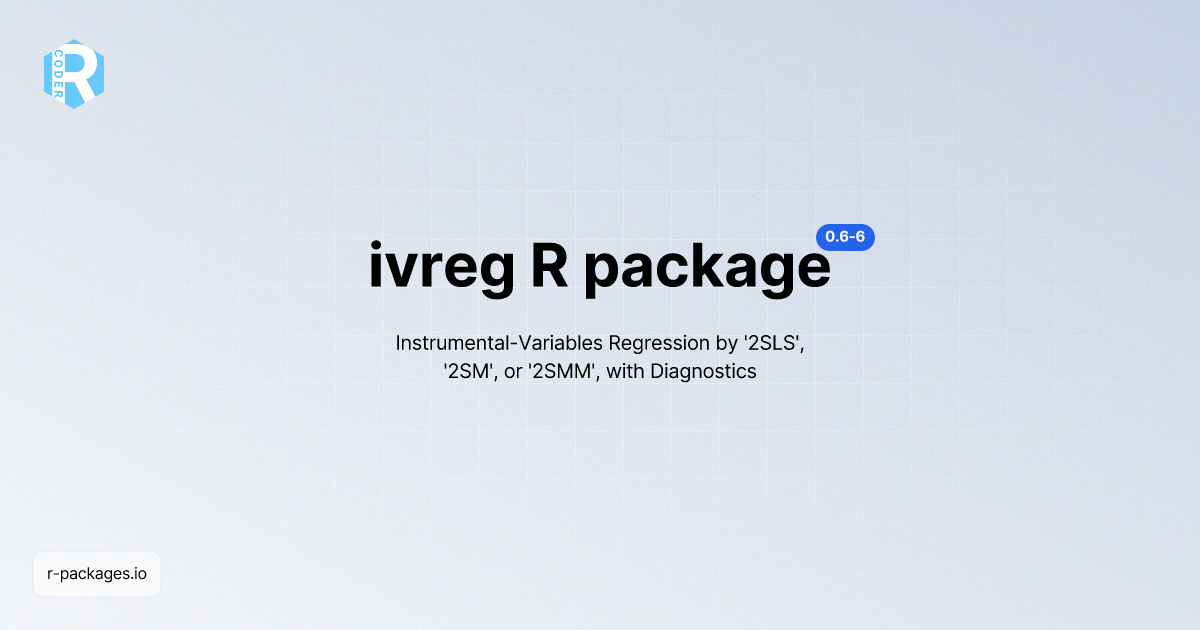 ivreg R package [Documentation] | R PACKAGES