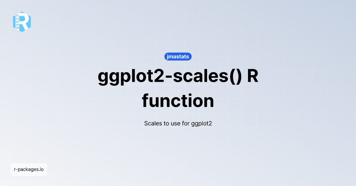 ggplot2-scales() R function from [jmastats] | R PACKAGES