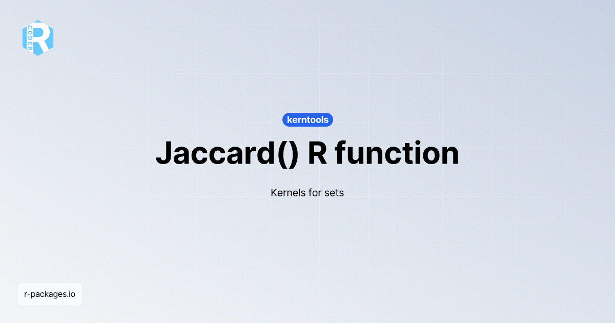 Jaccard() R function from [kerntools] | R PACKAGES