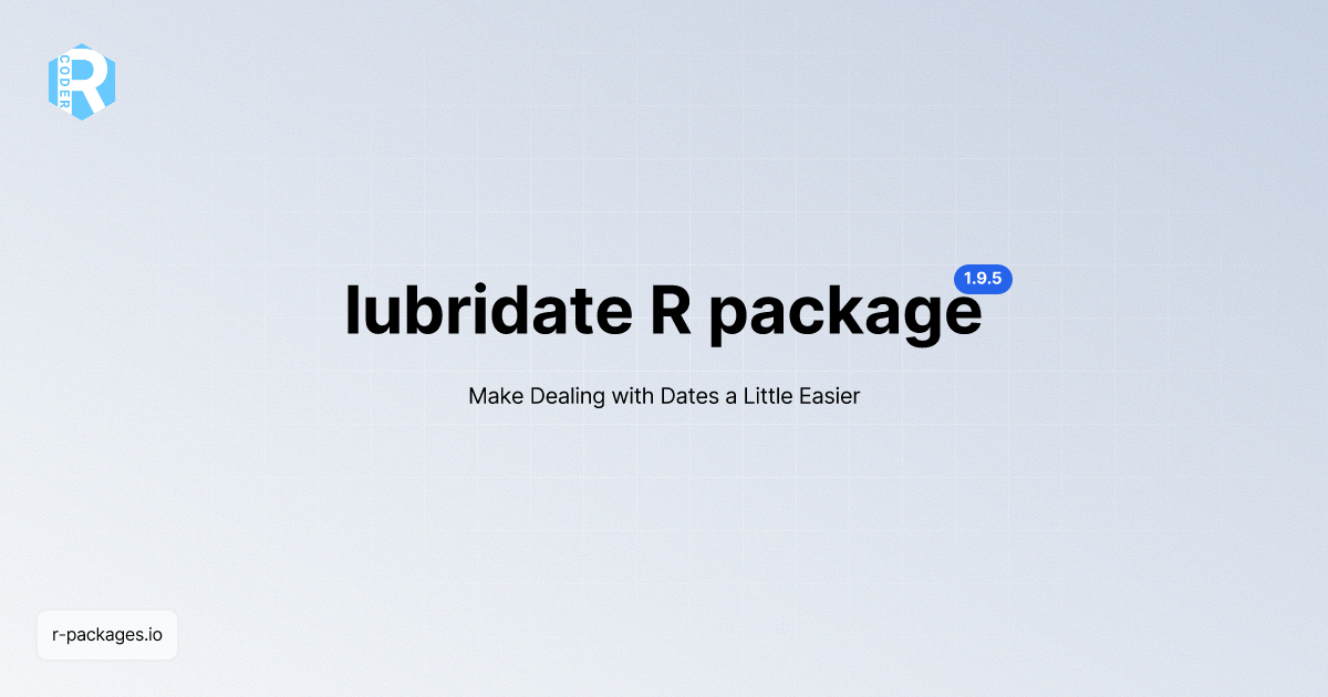 lubridate R package [Documentation] | R PACKAGES