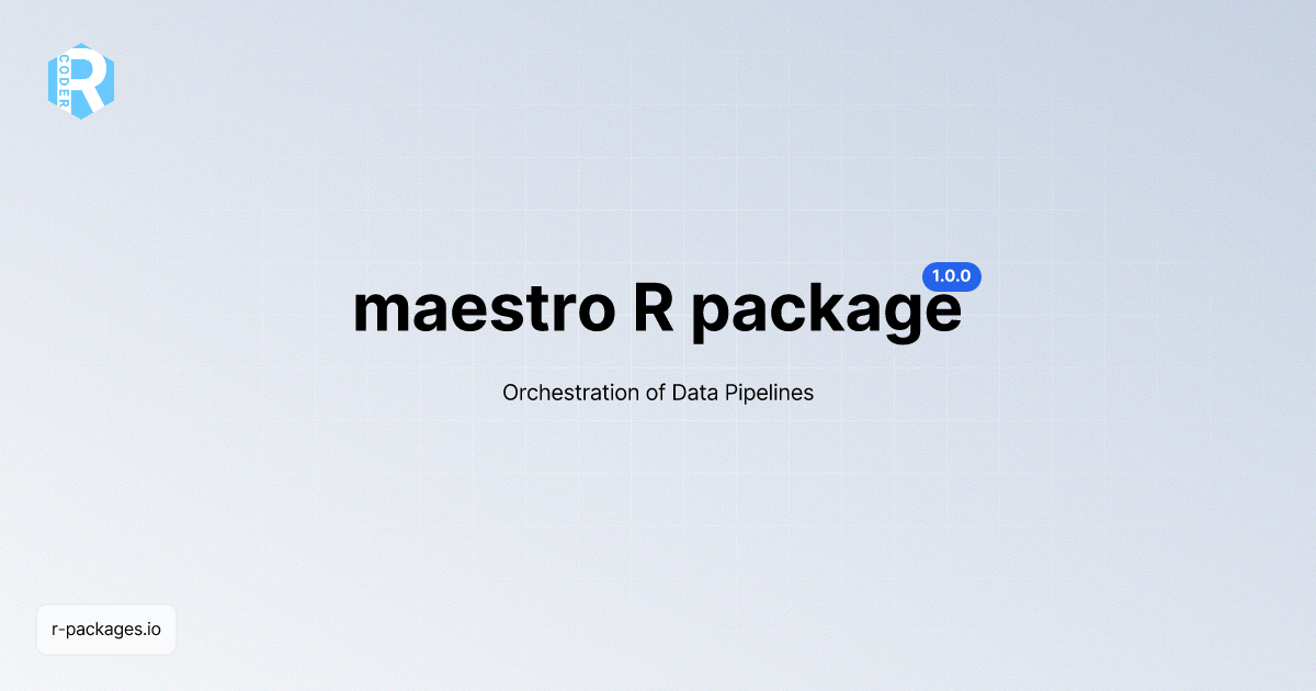 maestro R package [Documentation] | R PACKAGES