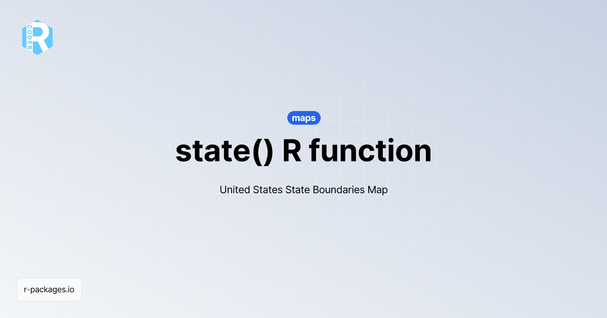 state() R function from [maps] | R PACKAGES