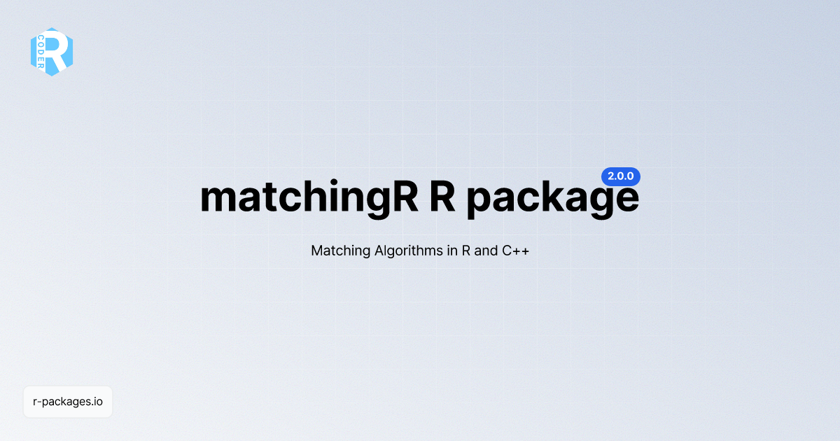 matchingR R package [Documentation] | R PACKAGES