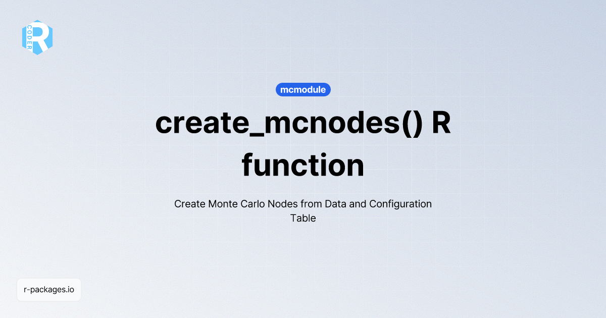 create_mcnodes() R function from [mcmodule] | R PACKAGES