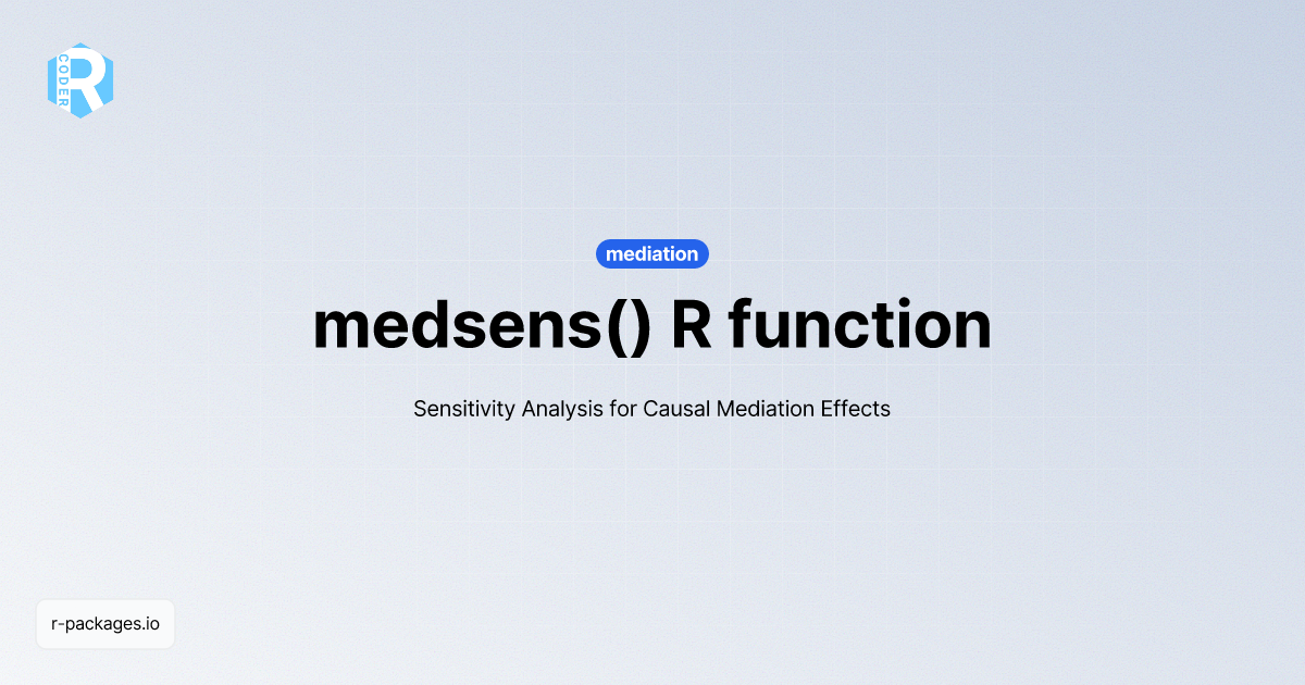 medsens() R function from [mediation] | R PACKAGES